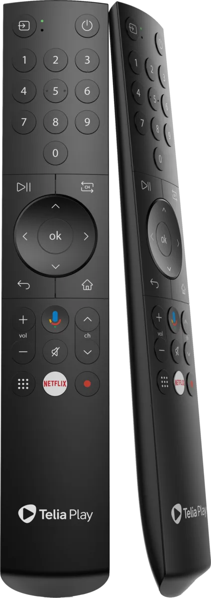 Fjärrkontroll Telia Play Hub med siffror